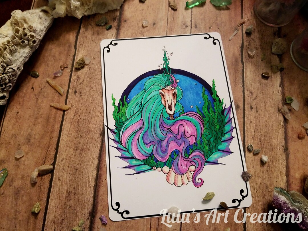 Sea : an Undead Unicorn Collection Print, Dark Fantasy Nautical ...