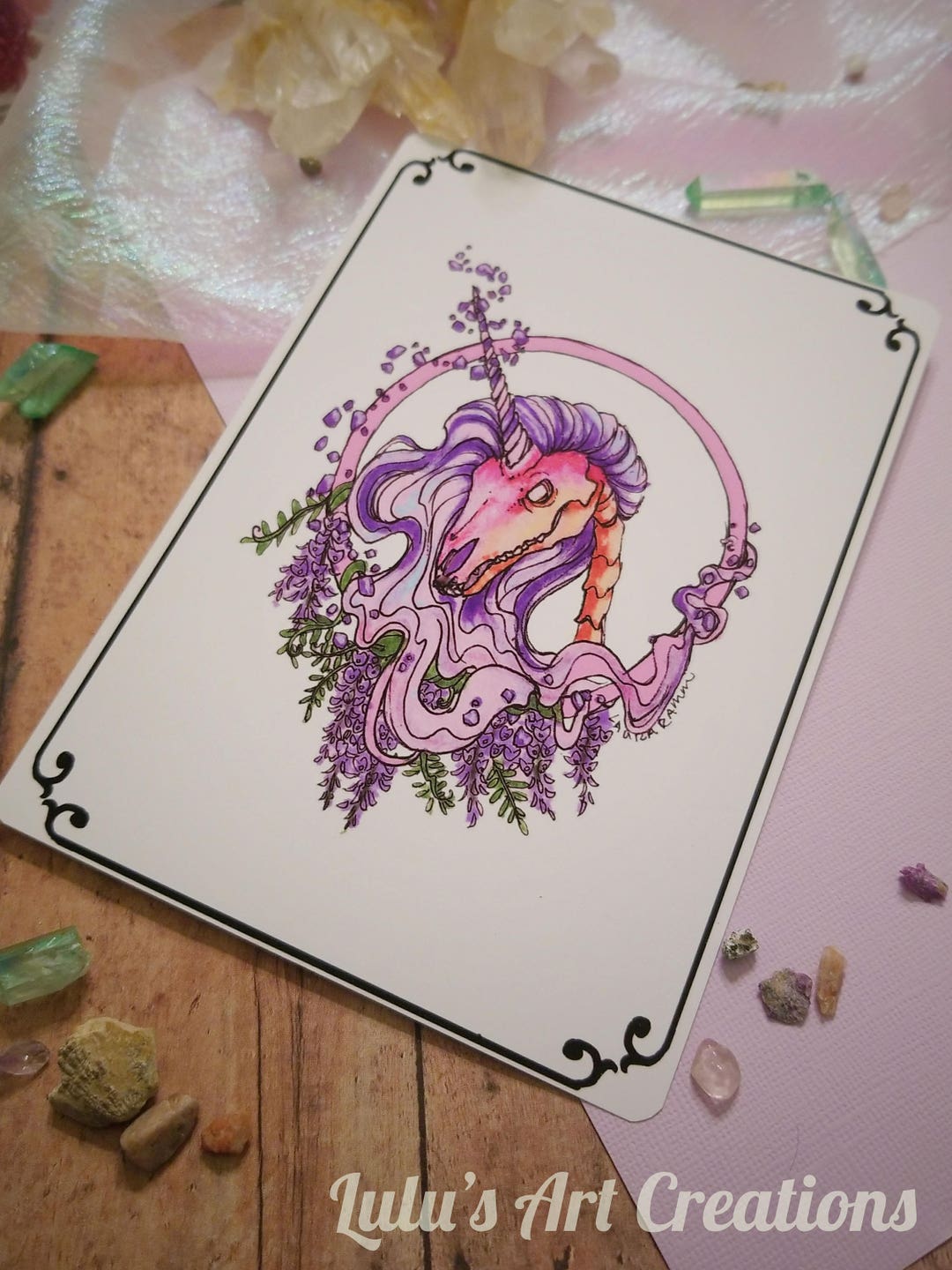 Wisteria: an Undead Unicorn Collection Print, Dark Magical Girl ...