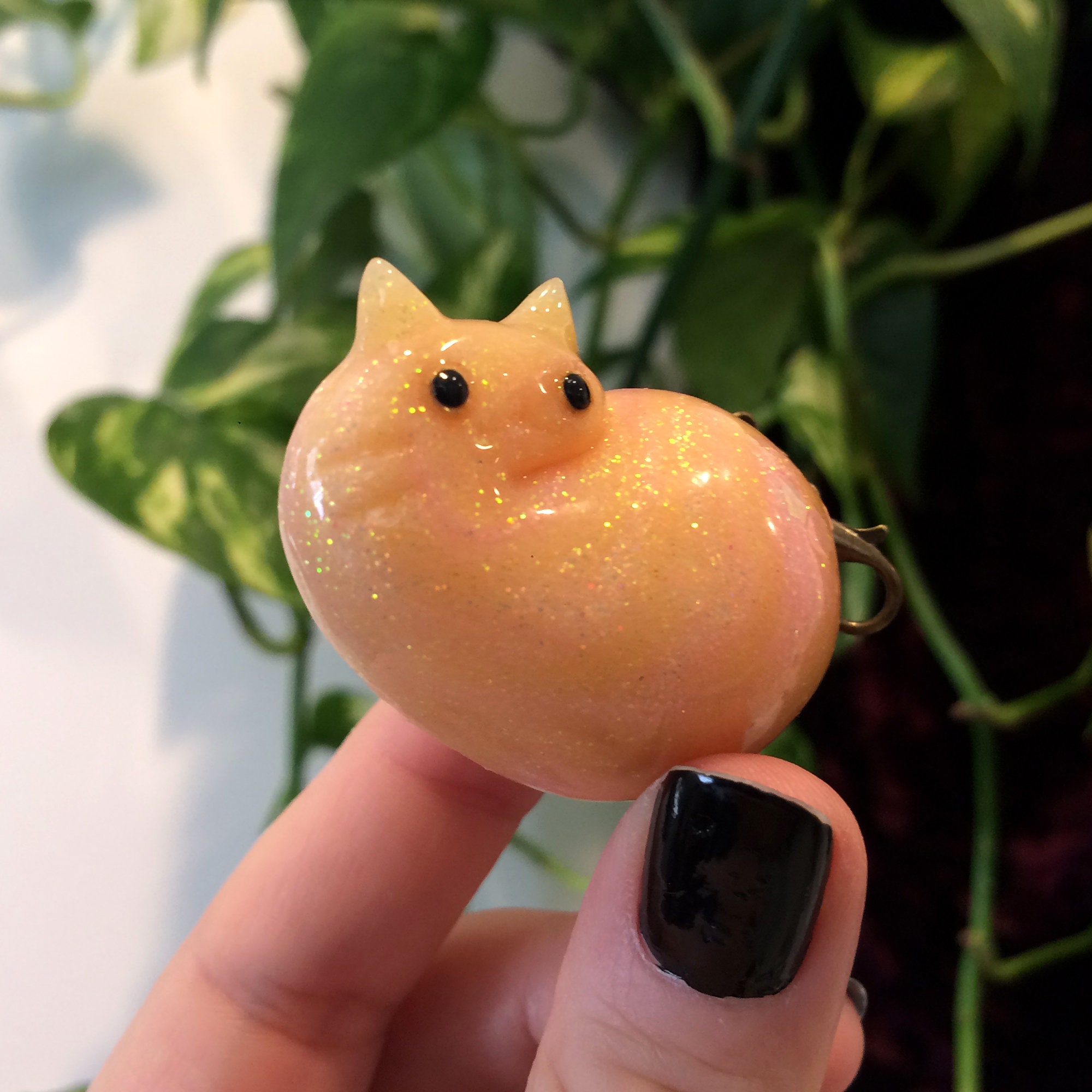 Blobby Cats Cute Orange Sherbet Polymer Clay Cat Charm / | Etsy