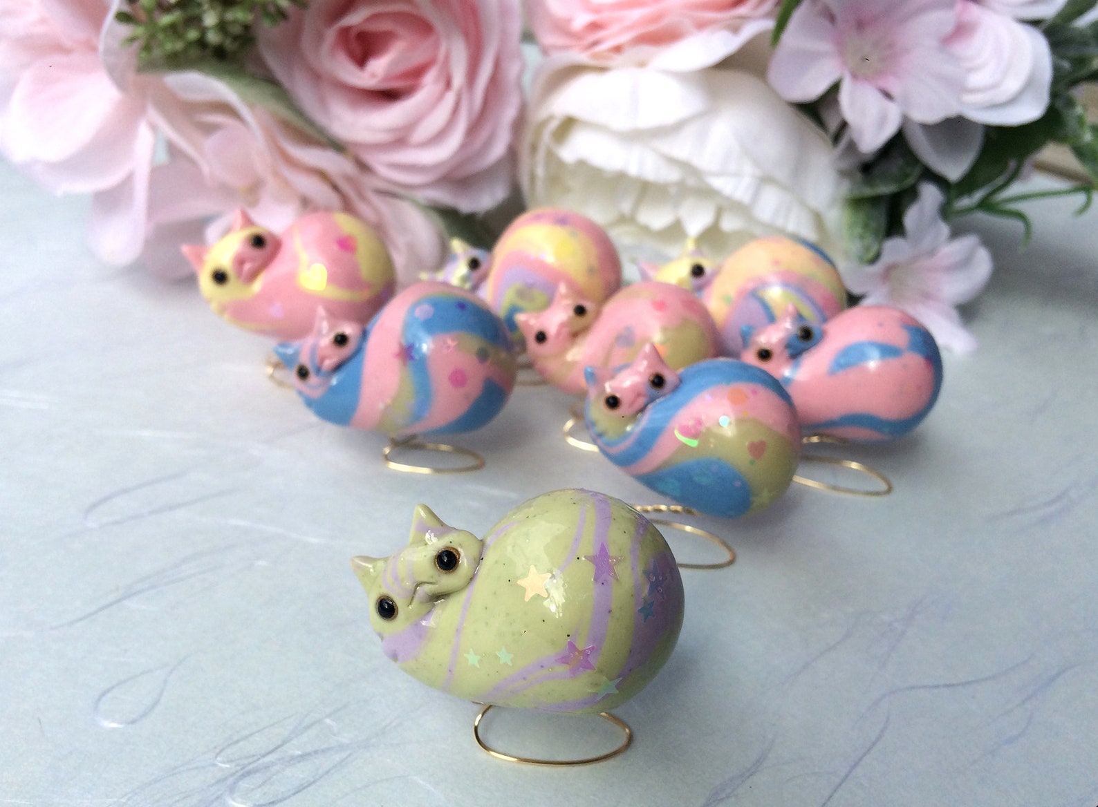 Blobby Cats CUSTOM Cat Charm / Sculpture / Figurine / Cute - Etsy