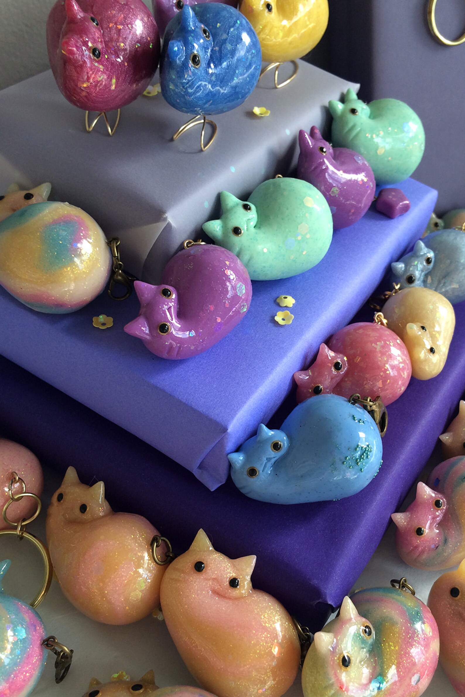 Blobby Cats • CUSTOM! Cat Charm / Sculpture / Figurine / Cute - Etsy