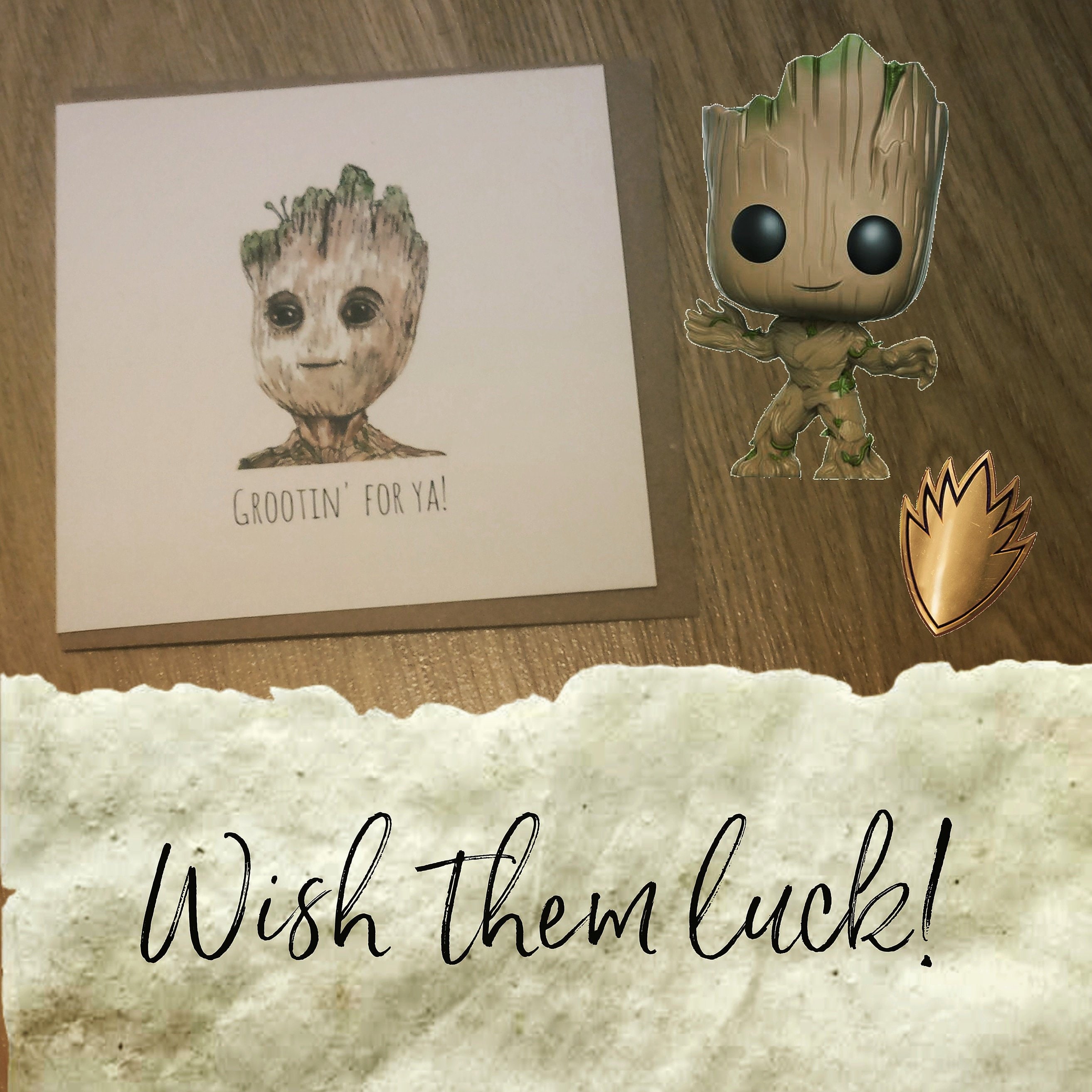 Good Luck Card Watercolour Design Greetings Card - Etsy UK