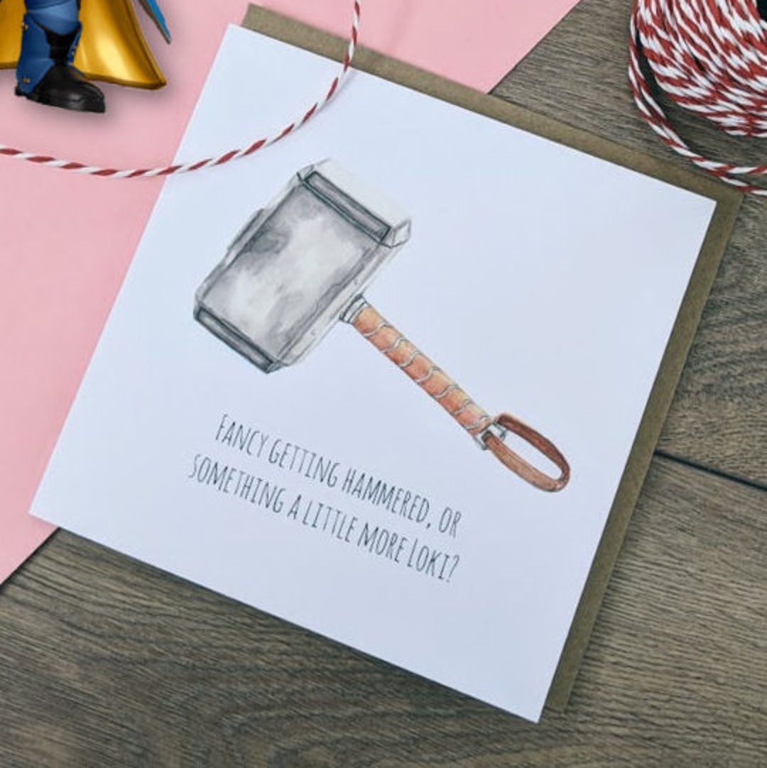 Thor/loki Inspired Birthday/celebration Card Watercolour Design ...