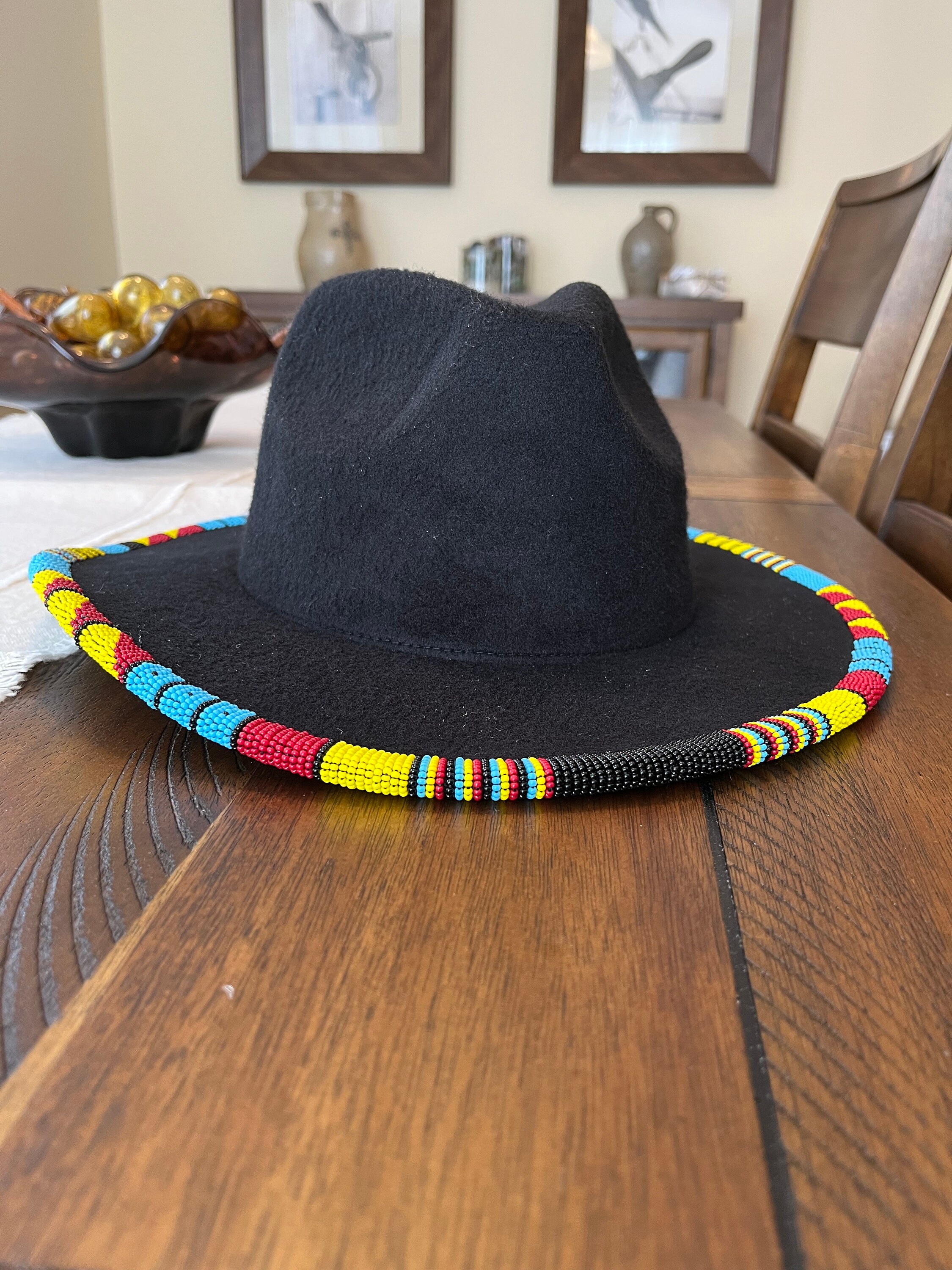 Native American Beaded Fedora - Etsy