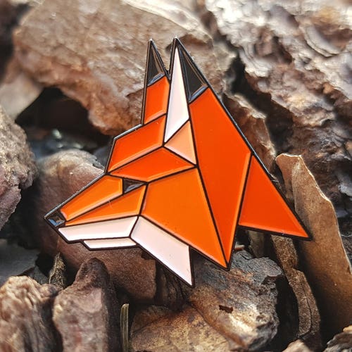 Sleepy Mr Fox Enamel Pin - Etsy