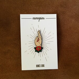 OLD SCHOOL HAND Enamel Pin - Etsy