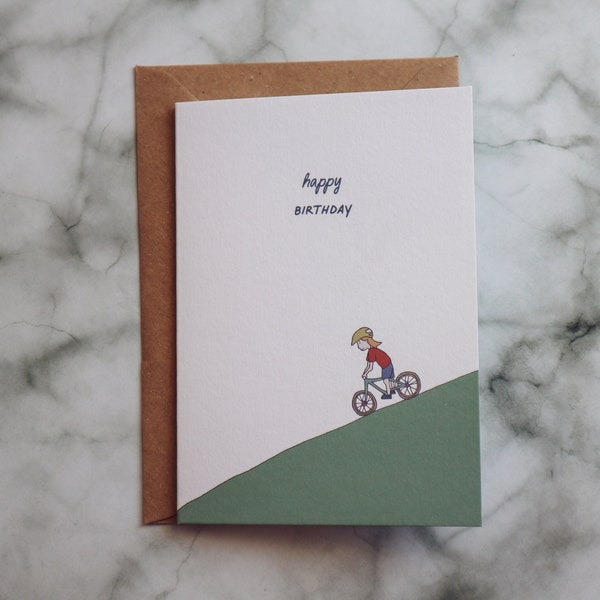 Mountain Bike Birthday Card Printable - Etsy