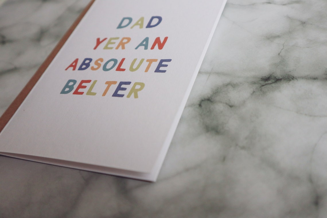 Scottish Father's Day Card Dad Yer an Absolute Belter - Etsy UK