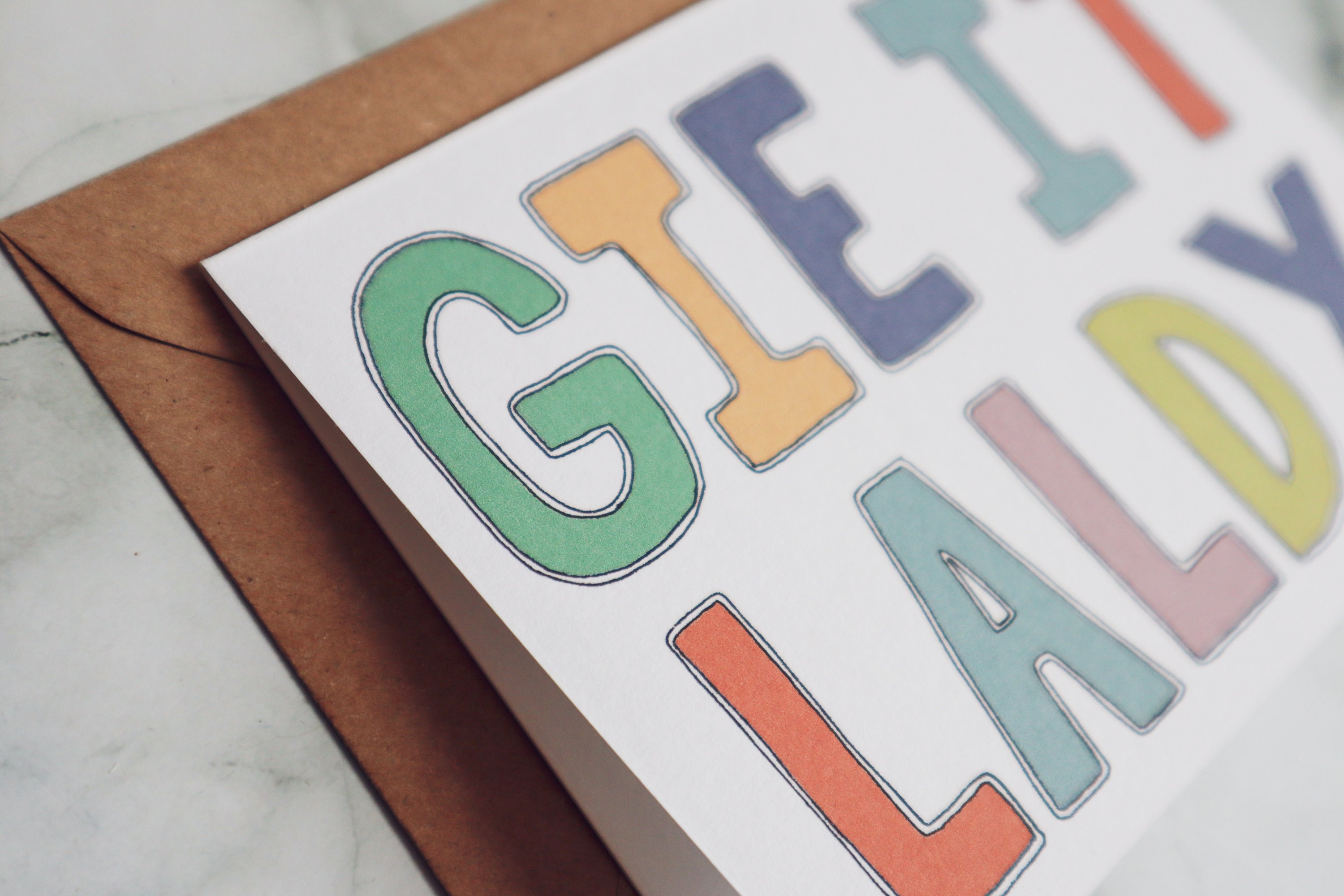 Scottish Good Luck Card - Well Done Card - Gie It Laldy - Etsy