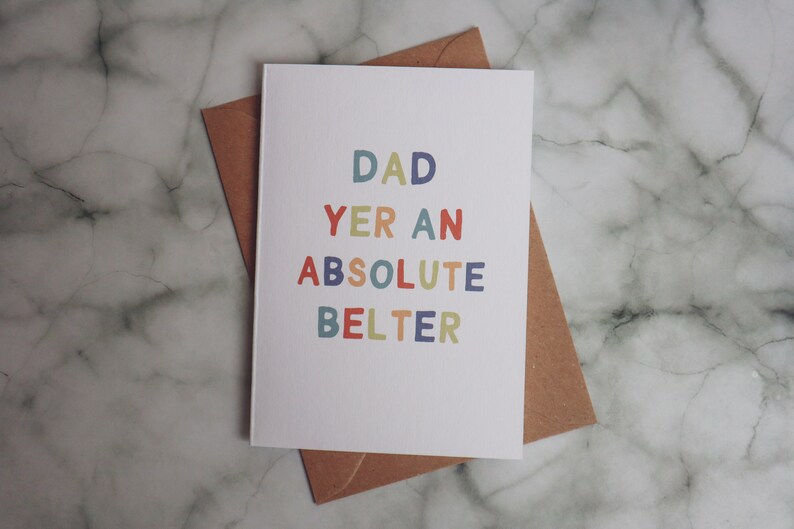 Scottish Father's Day Card Dad Yer an Absolute Belter - Etsy UK