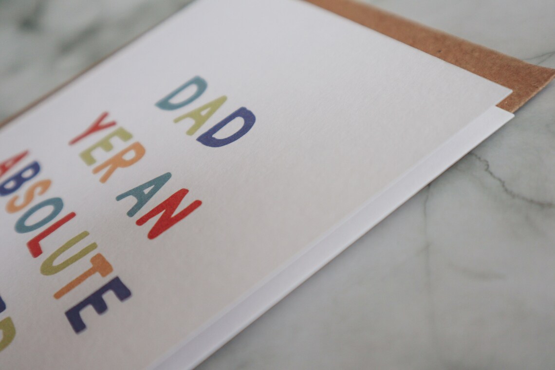 Scottish Father's Day Card Dad Yer an Absolute Belter - Etsy UK