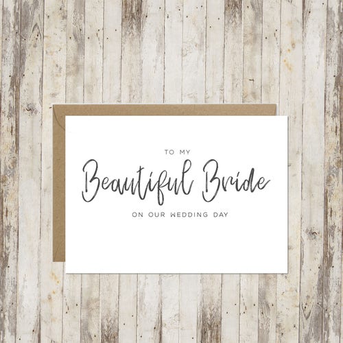 To My Bride on Our Wedding Day Card - Etsy UK