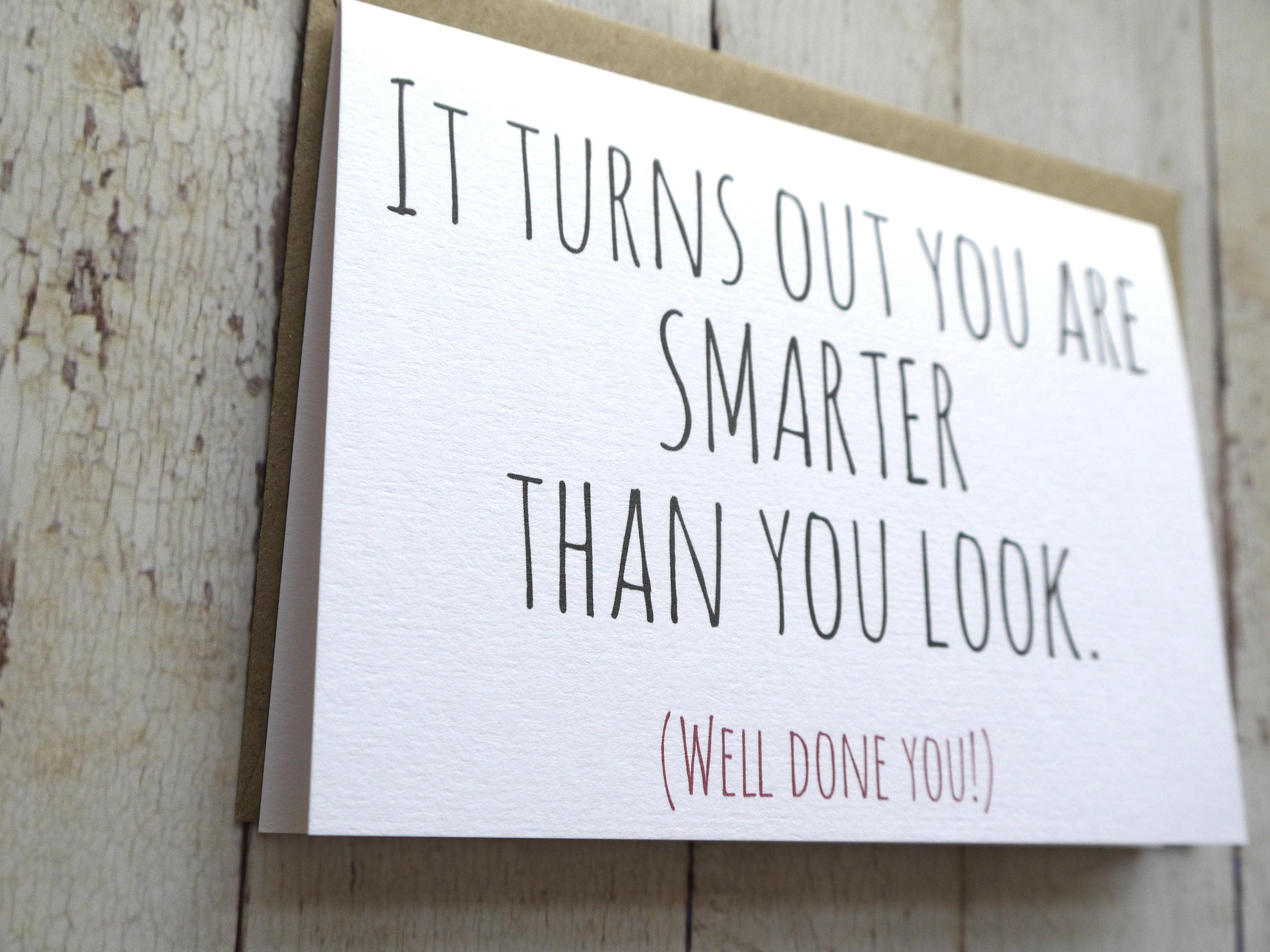Well Done Card - Funny New Job Card - Graduation Card - Etsy UK