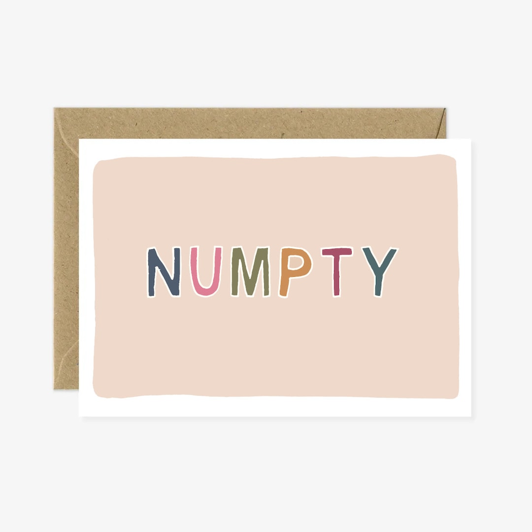 Funny Scottish Card - Numpty - Etsy