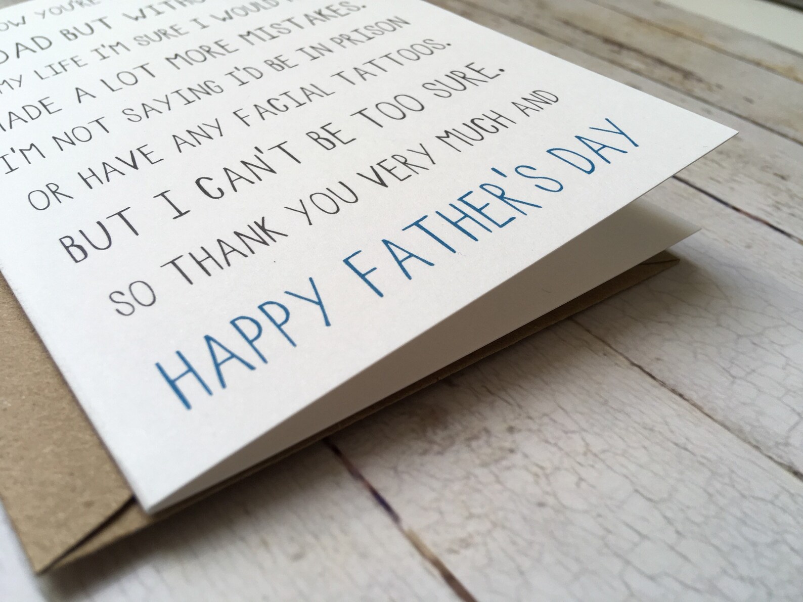 Step Dad Father's Day Card // Father Figure Card // Funny Step Dad Card ...