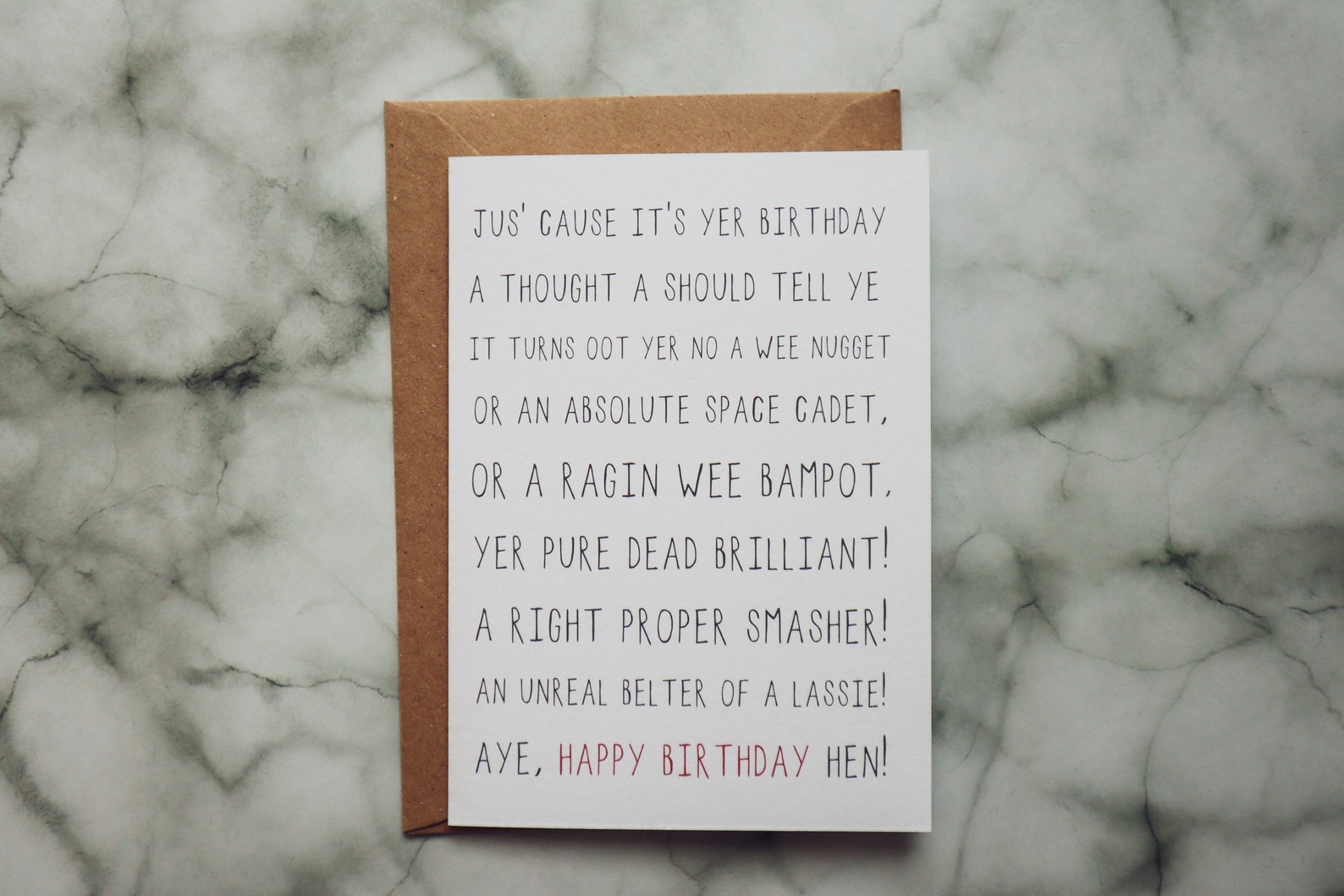 Funny Birthday card // Funny Birthday card // Scottish slang | Etsy