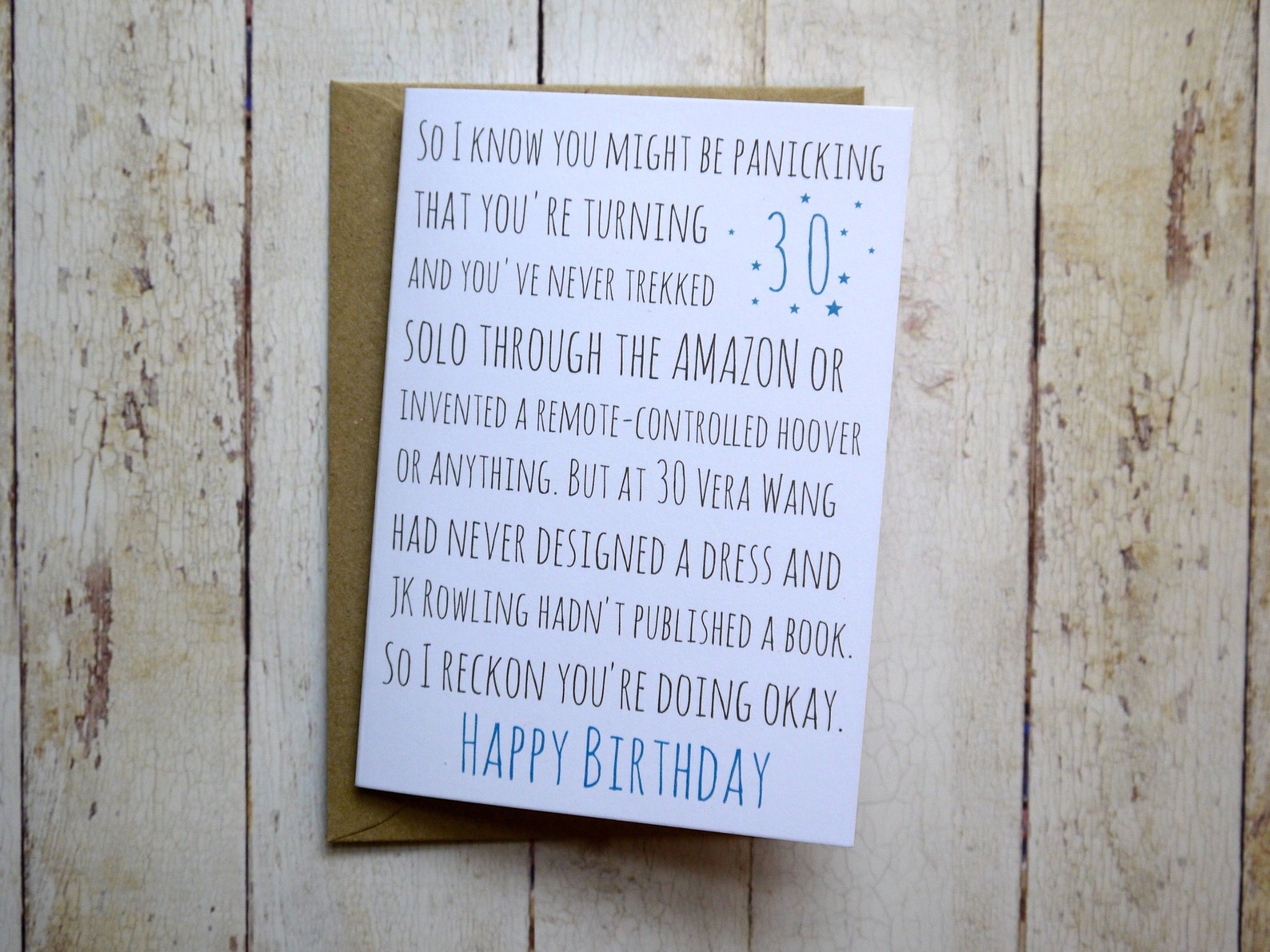 30th Birthday Card Funny Birthday Card Awkward Card - Etsy