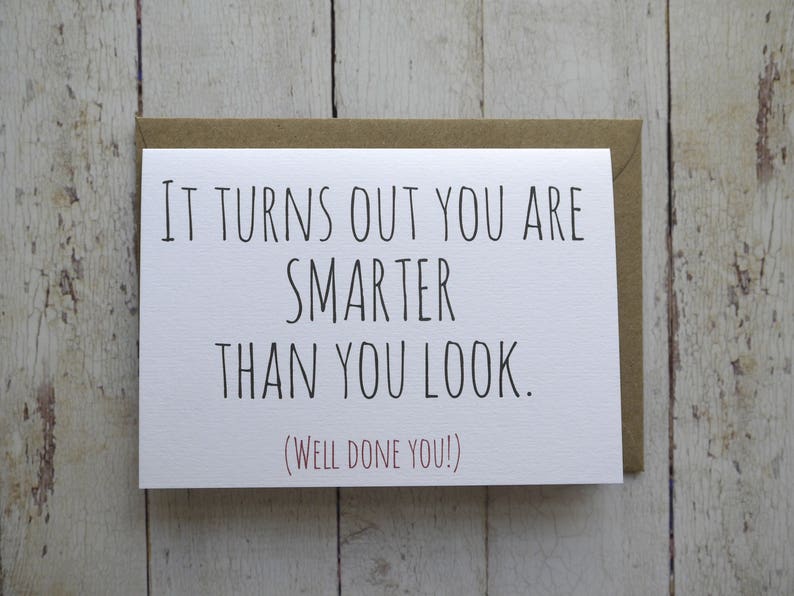 Well Done Card - Funny New Job Card - Graduation Card - Etsy UK