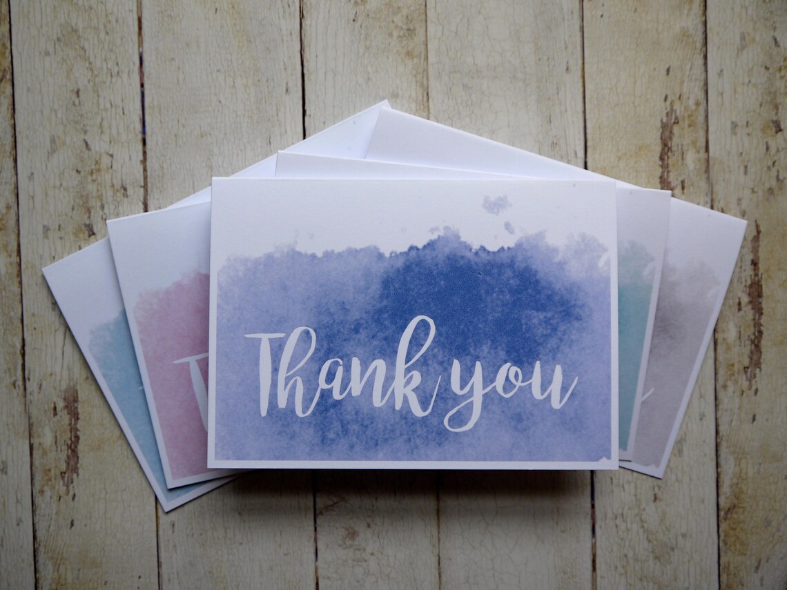 Thank You Card Pack X 5 - Handmade Thank You Card Set - Thank You Cards ...