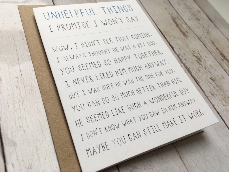 Break-up Card / Funny Break up Card / Divorce Card / Funny - Etsy UK