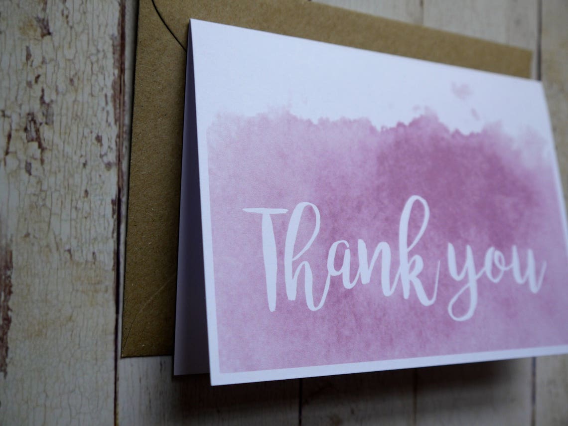Thank You Card Pack X 5 Handmade Thank You Card Set Thank - Etsy