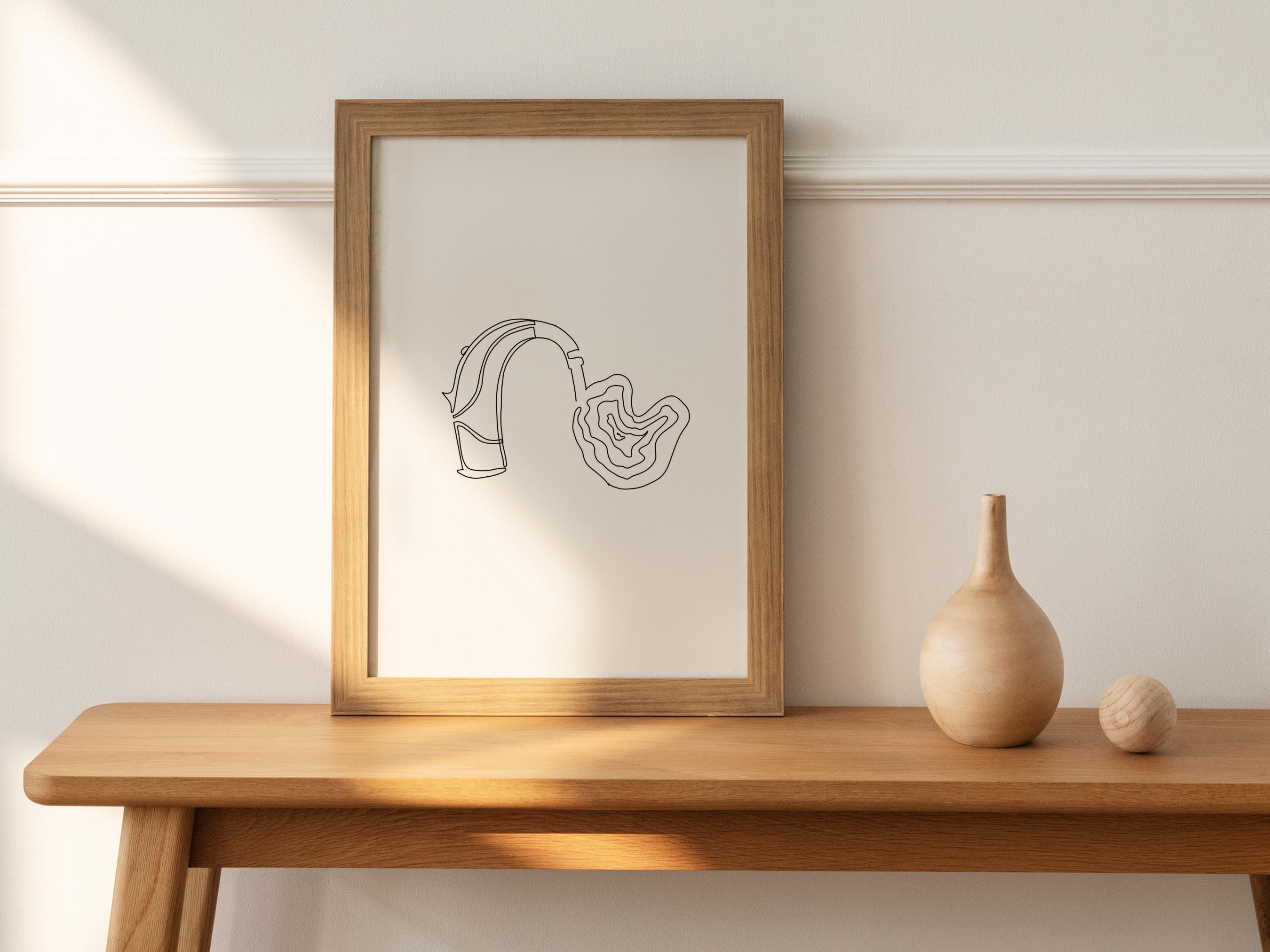 BTE Hearing Aid | Hearing Loss | Digital Print | Art | Audiology ...
