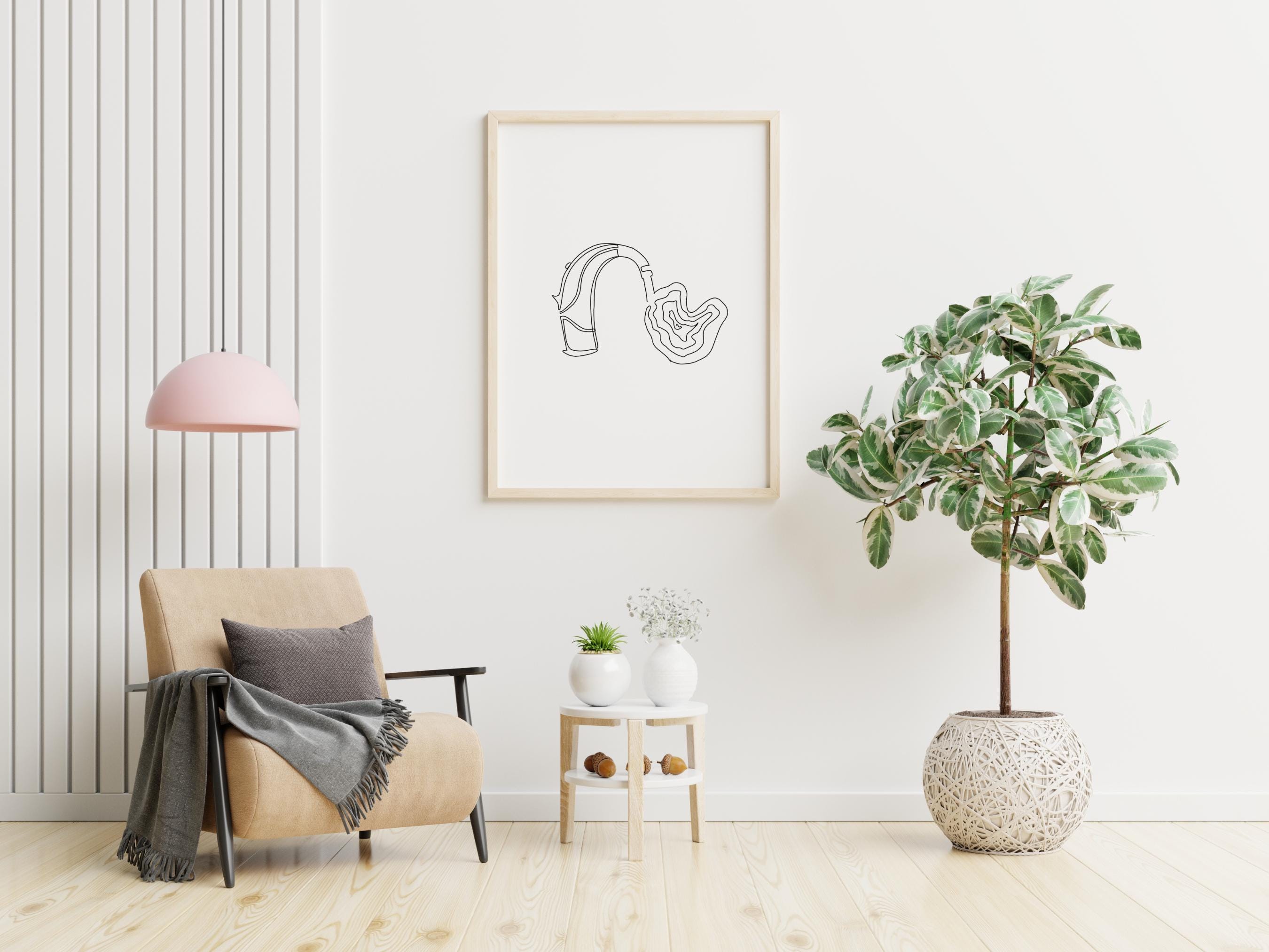 BTE Hearing Aid | Hearing Loss | Digital Print | Art | Audiology ...