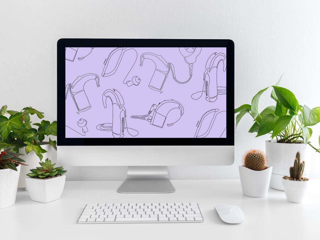 Audiology Devices Desktop Background | Purple | Minimal | Cochlear ...