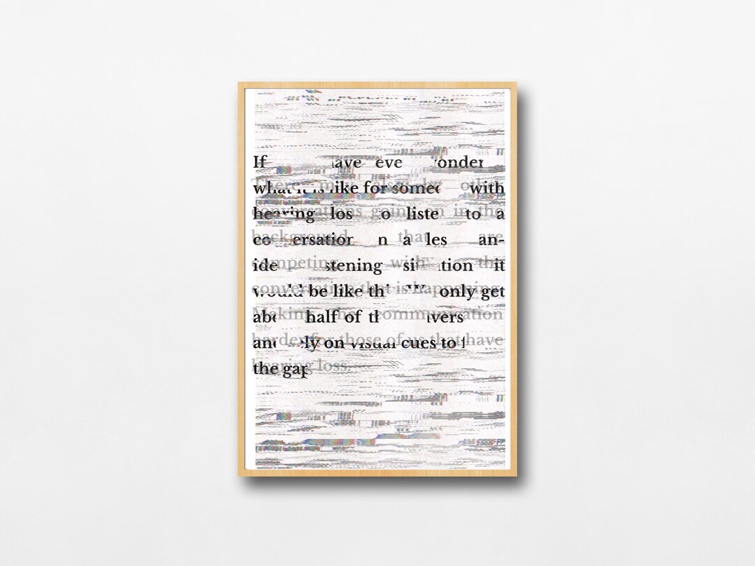 Hearing Loss Awareness Art Print | Audiology Gift (digital Download) - Etsy
