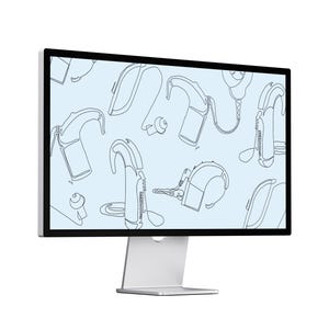 Audiology Devices Desktop Background | Blue | Minimal | Cochlear ...