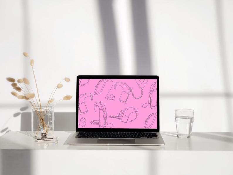 Audiology Devices Desktop Background | Pink | Minimal | Cochlear ...