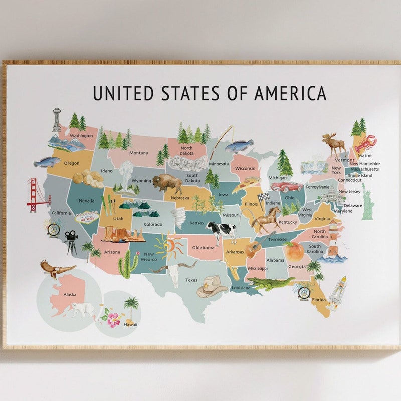 Painting of the Map - Etsy