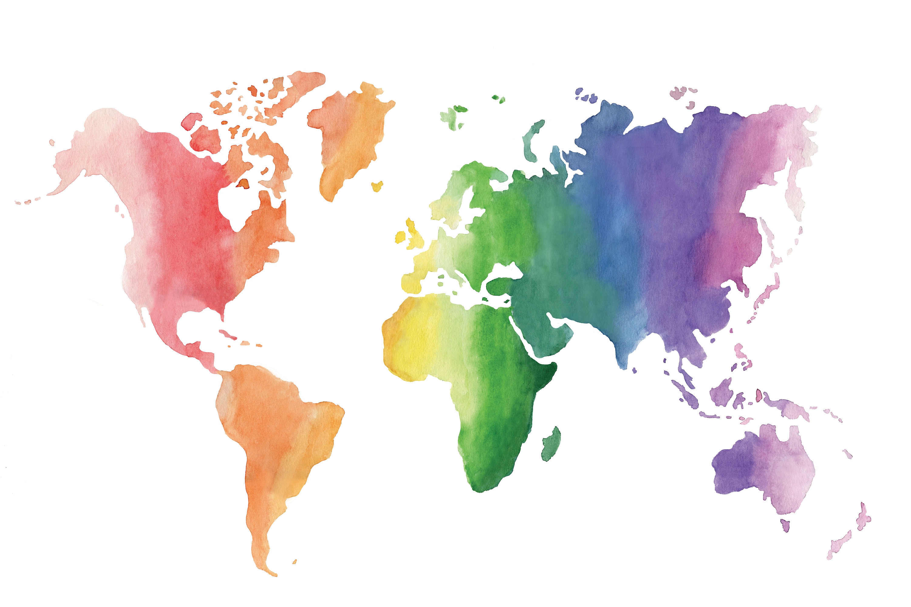 Rainbow World Map