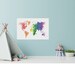 Rainbow World Map, Watercolor Map, World Map Painting, Classroom Decor ...