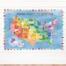 USA Map Printable Rainbow US Map USA Map Painting Classroom - Etsy