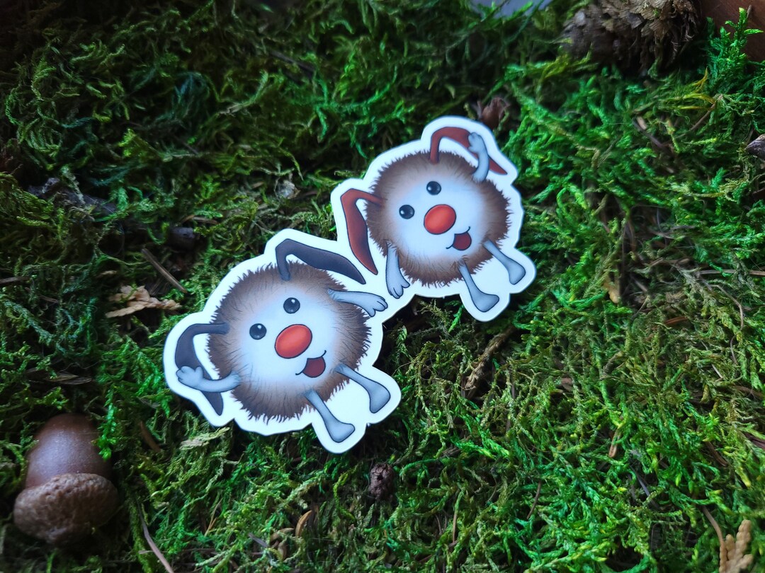 Fuzzy & Wuzzy Dust Bunnies 3.5" Matte Vinyl Sticker - Etsy