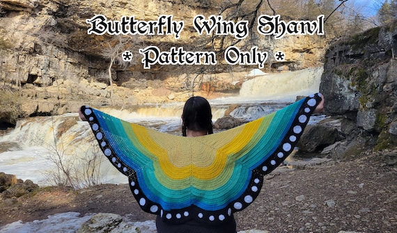 Butterfly Wing Shawl Crochet Pattern - Etsy