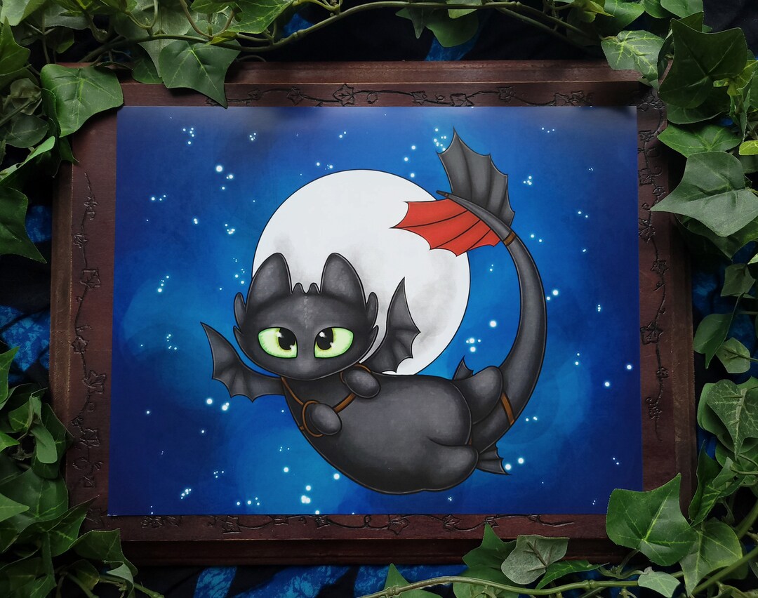 Tiny Toothless 8.5x11 Print - Etsy