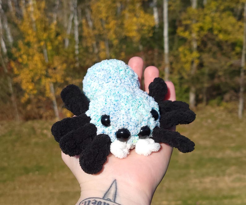 Light Blue Spider Plush - Etsy