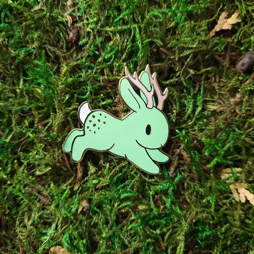 Jackalope Hard Enamel Pin - Etsy