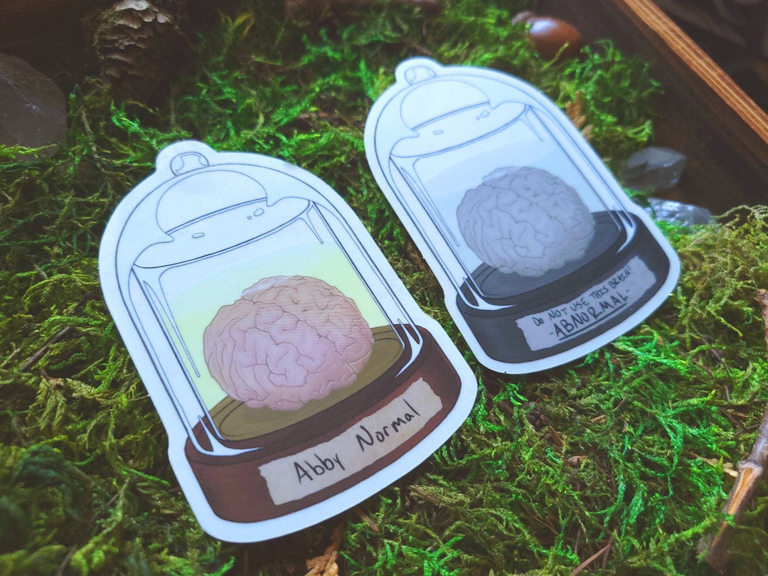 Abby Normal Brain Jar 3" Glossy Transparent Vinyl Stickers - Etsy