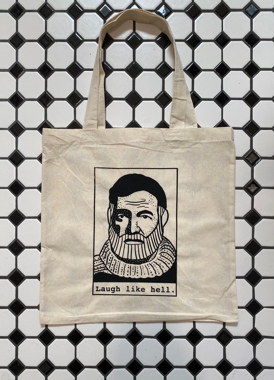 Ernest Hemingway Laugh Like Hell Quote - Etsy