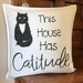 Cat Decor-catitude-cat Pillow Cover-feline Decor-gifts for Cat Lovers ...