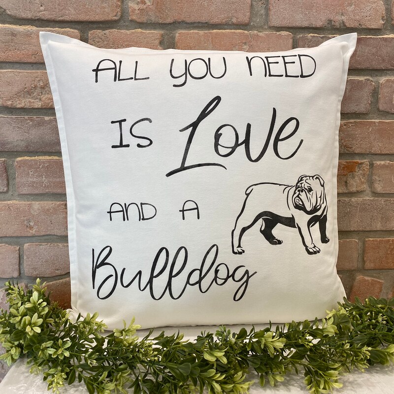 Bulldog Pillows - Etsy