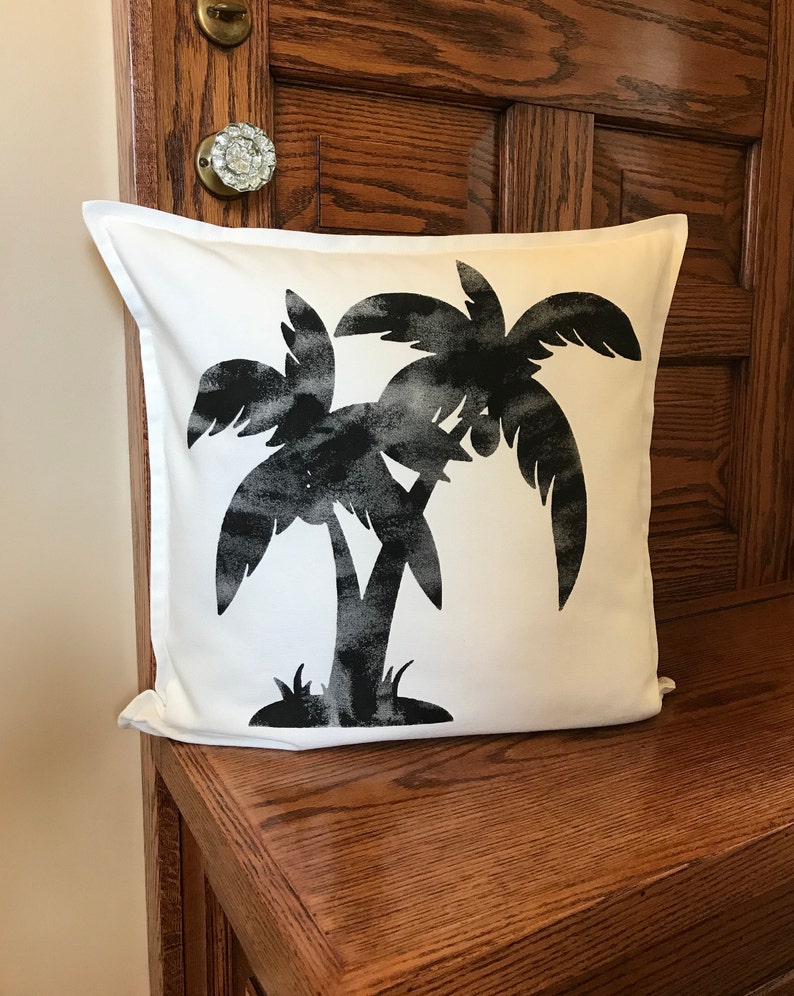 Palm Tree Pillow Cover-Beach Pillow Cover-Tropical | Etsy