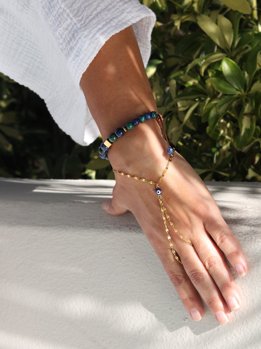 Evil Eye Hand Chain Bracelet | Protection Talisman | Divine Feminine ...