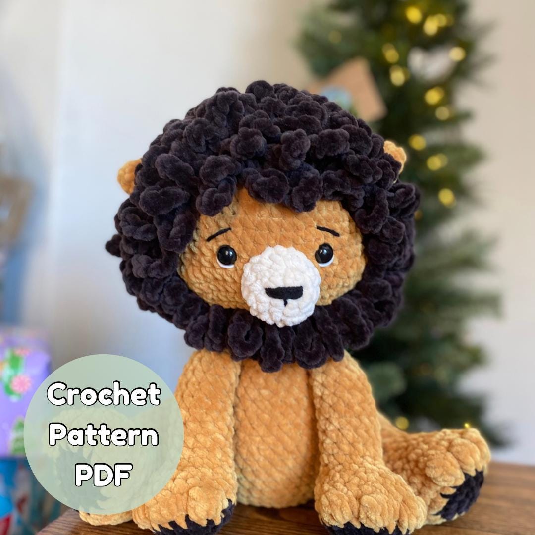 Cubby the Lion PDF Crochet Pattern - Crochet Pattern PDF - Crochet Lion ...