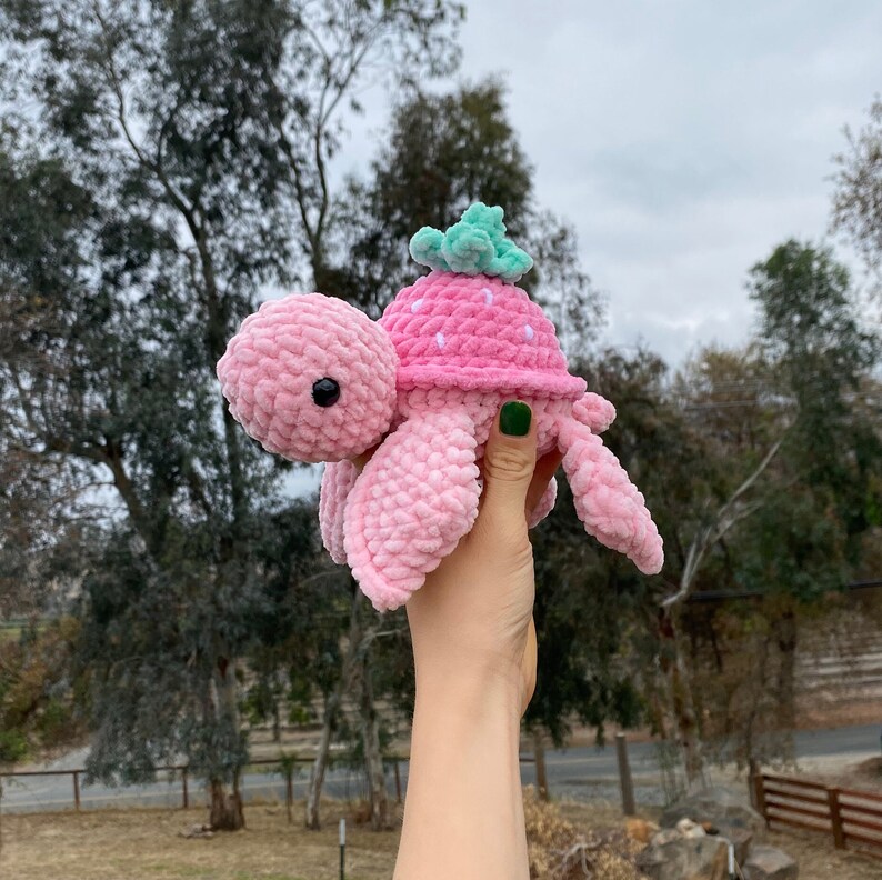 Crochet Amigurumi Fruit Turtle Plushie - Etsy
