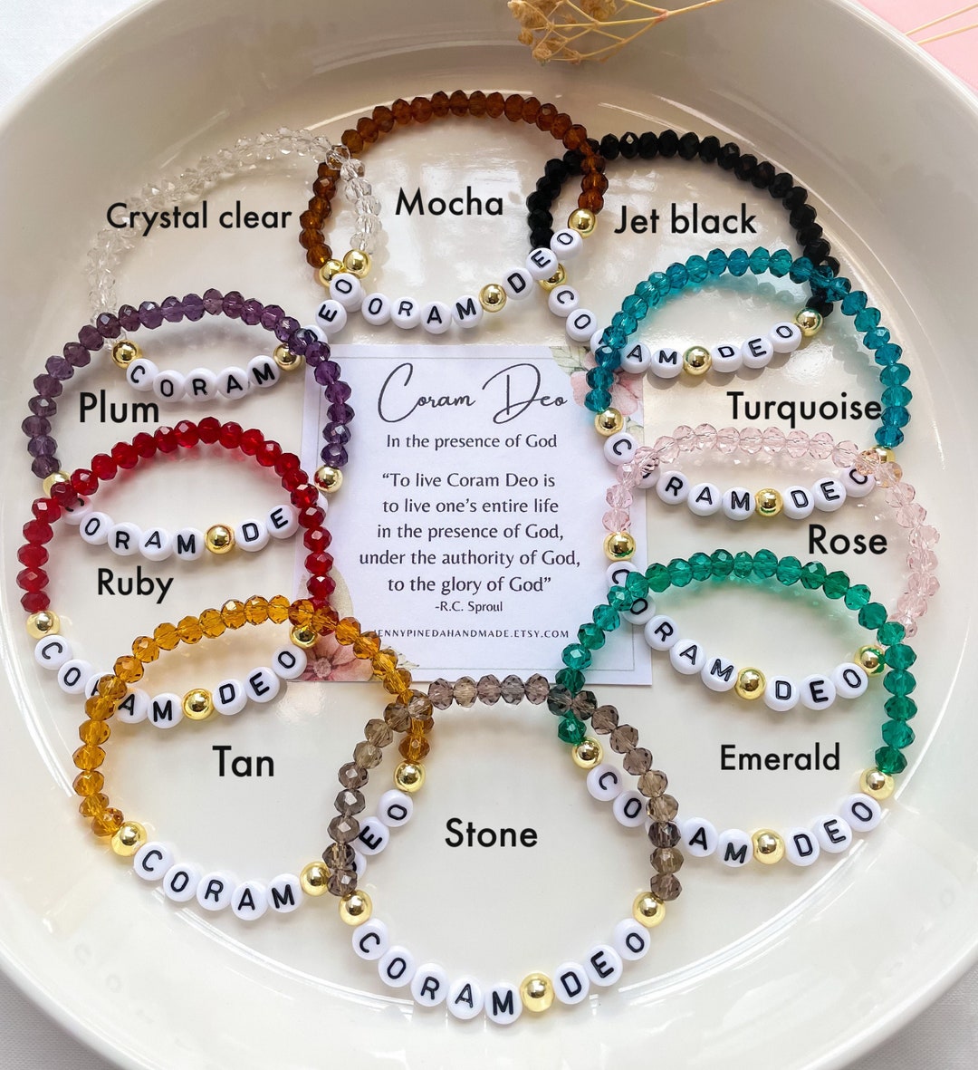 ENGLISH Coram Deo Bracelet, Christian Women Gift, Faith Bracelet ...
