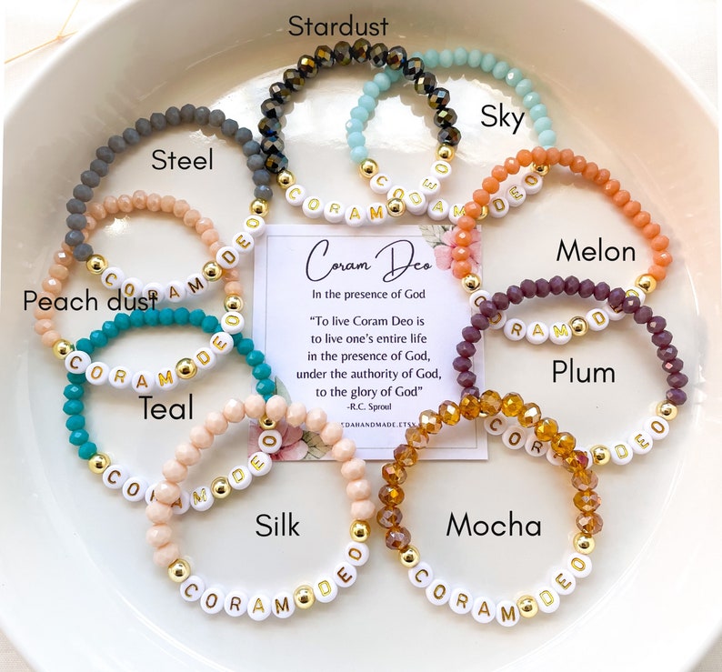 Coram Deo Bracelet, Reformed Theology, Christian Gift for Women, 5 ...